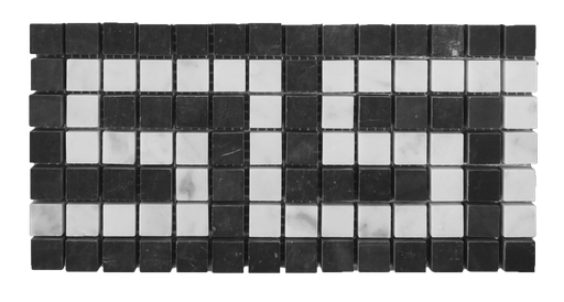 Honed marble Greek key border in 'Carrara White' | Marble Mosaics